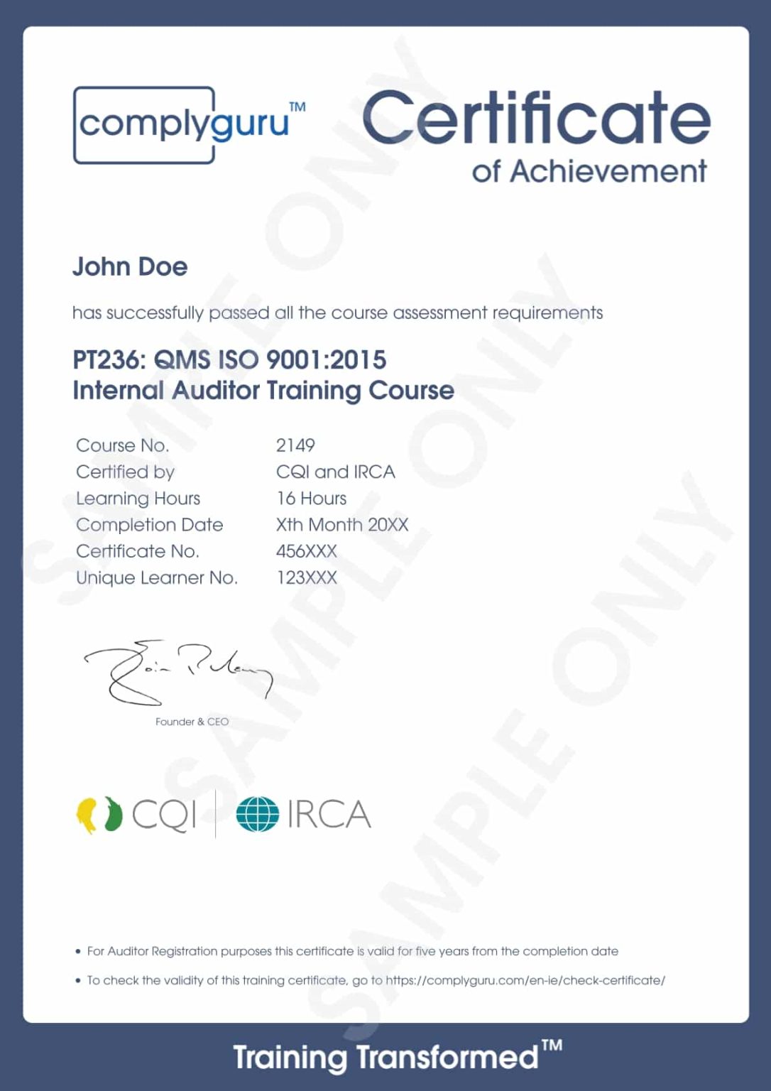 ISO 9001 Internal Auditor Training | Online Certified Course