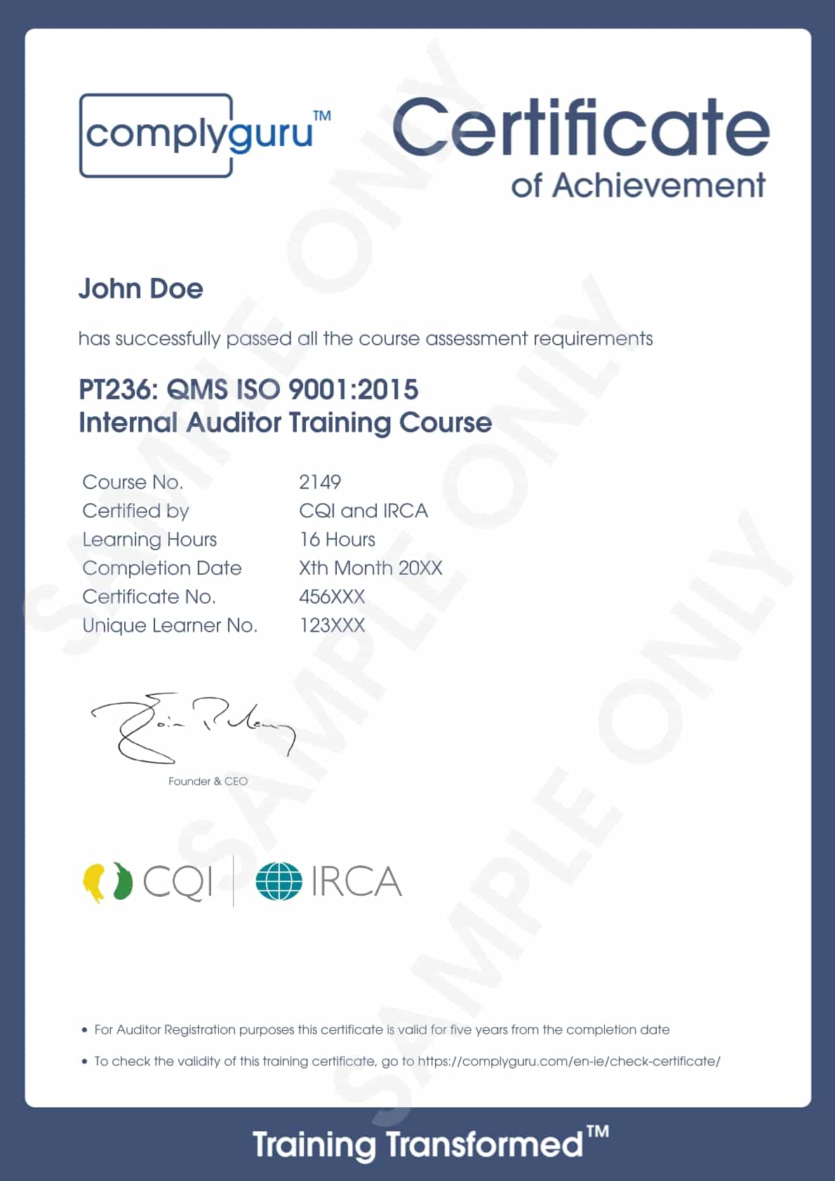 ISO 9001 Internal Auditor Training | Online Certified Course